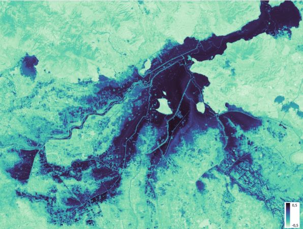 Monitoring floods using Python and Sentinel-2 satellite data